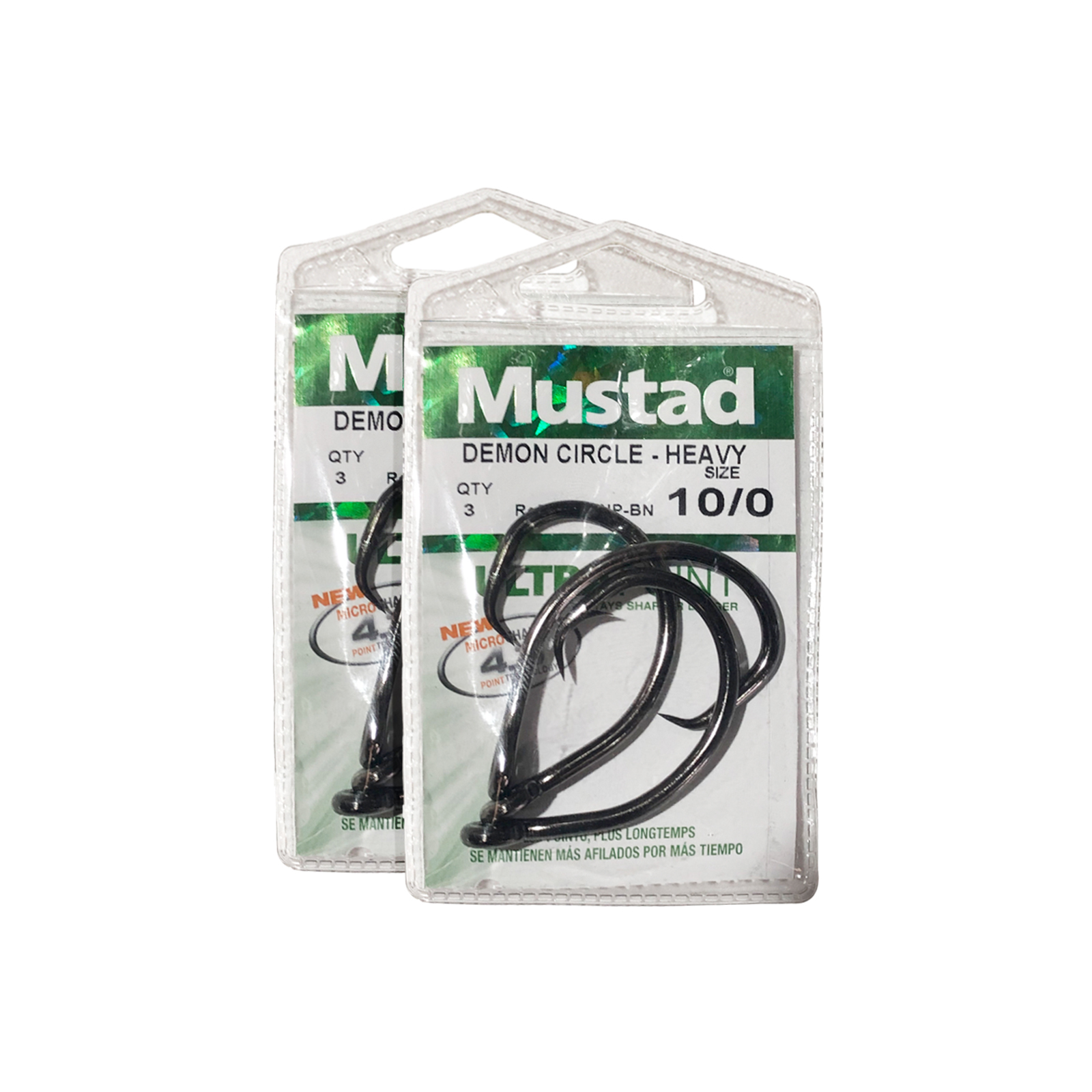 2 x Mustad Demon Circle Hooks Heavy